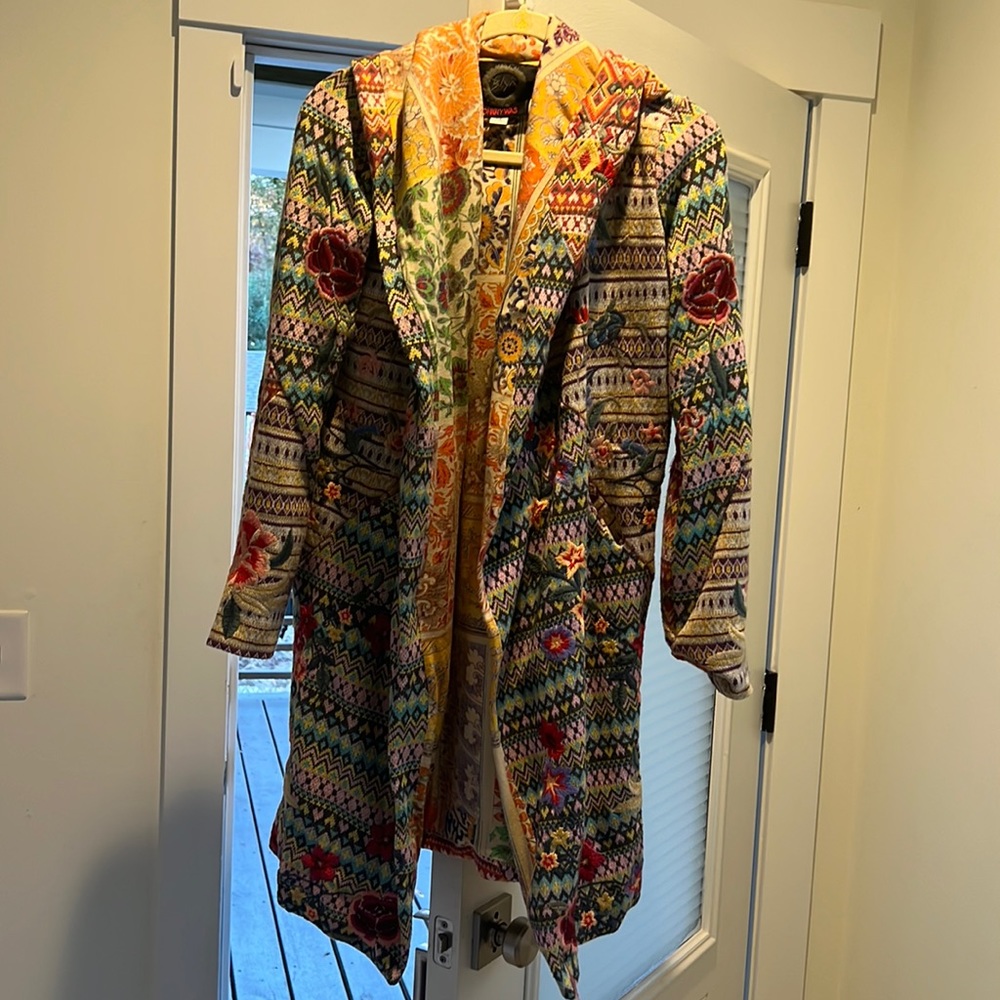 Johnny Was Embroidered Boho Coat - Gem